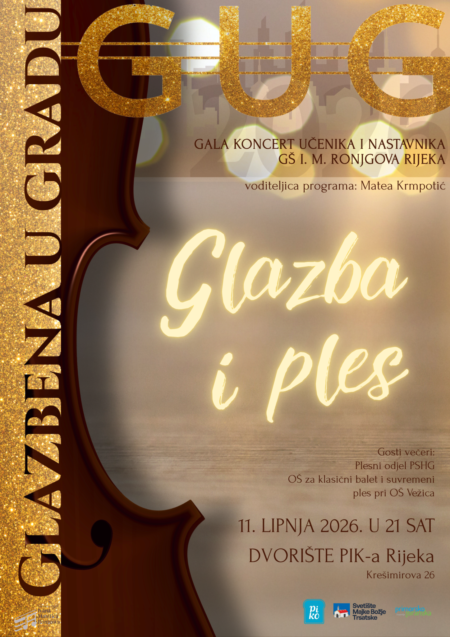 GUG, 11.6.2026. u 21:00, Dvorište PIK-a - Glazbena škola Ivana Matetića ...